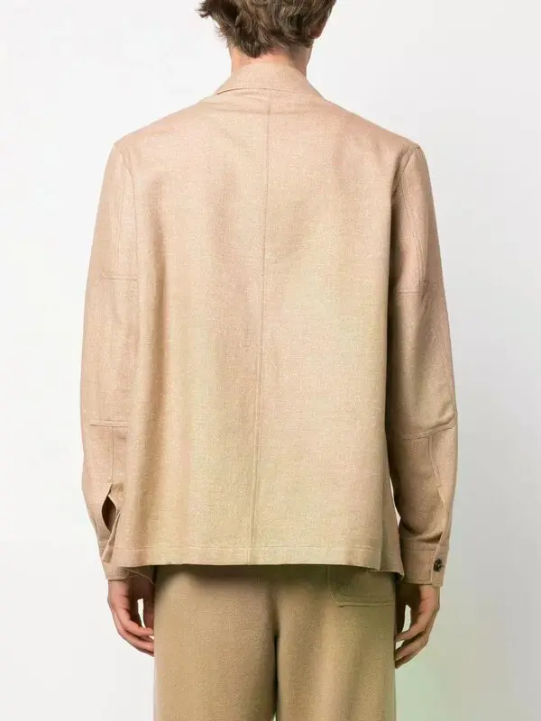 Zegna Long-sleeve Cashmere Jacket - Brown