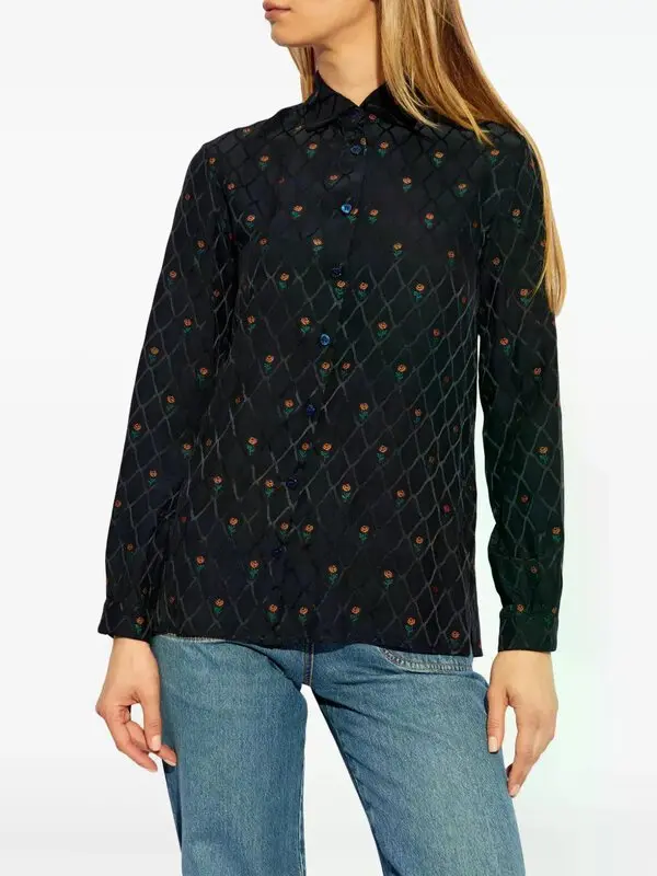 Etro Floral Diamond Grid Shirt