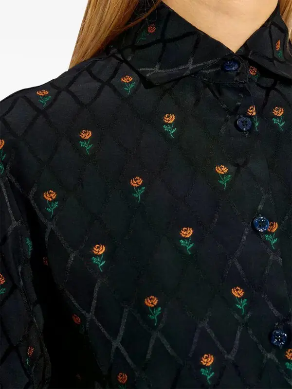Etro Floral Diamond Grid Shirt