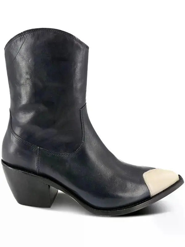 MADISON MAISON Heart Toe Cowboy Boots - Blue