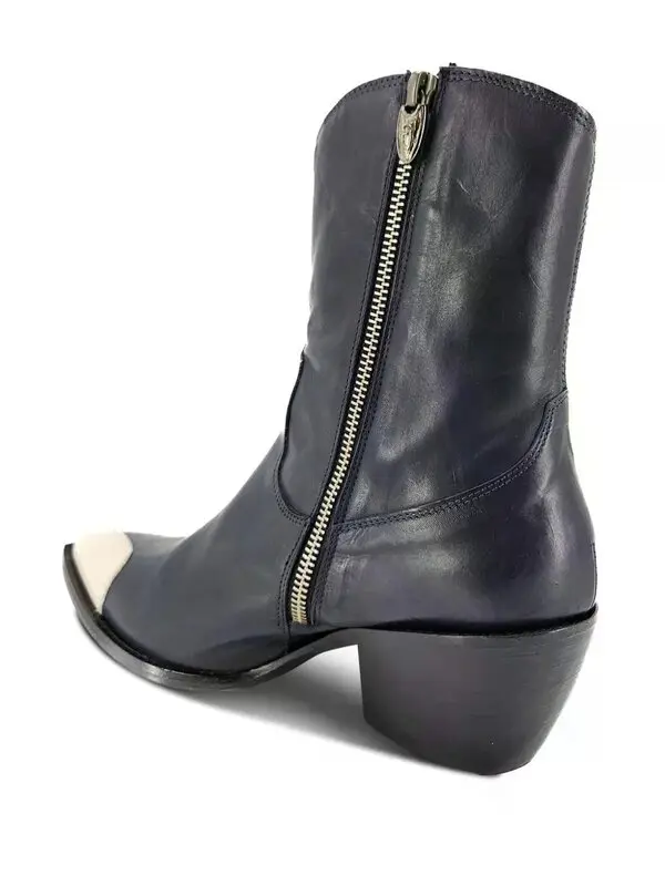 MADISON MAISON Heart Toe Cowboy Boots - Blue