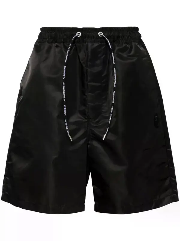 A BATHING APE Logo-embroidered Relaxed-fit Shorts