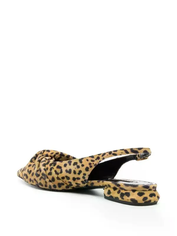 Roberto Cavalli Leopard-print Slingback Pumps