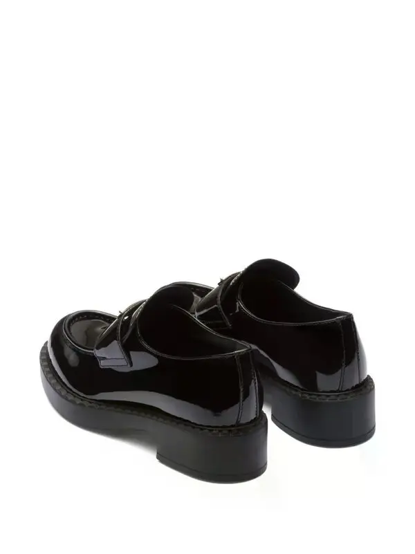 Prada Chocolate Patent Leather Loafers