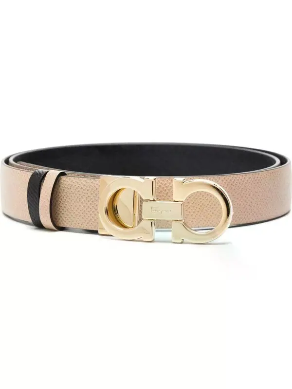FERRAGAMO Gancini Buckle Reversible Belt - Neutrals