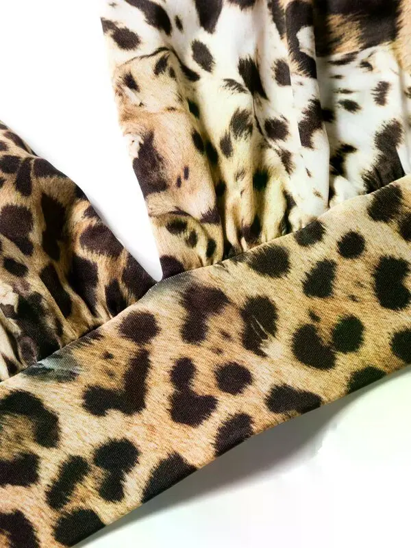 Roberto Cavalli Jaguar Skin-print Bikini Top