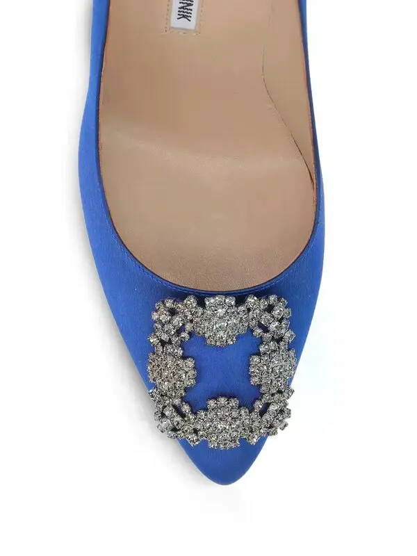 Manolo Blahnik Hangisi 105mm Appliqué Pumps - Blue