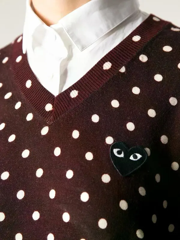 Play Comme Des Garcon Polka Dot Sweater
