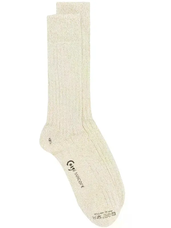 Suicoke Lurex High Socks - Neutrals