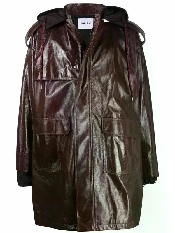 AMBUSH Zipped-up Leather Coat