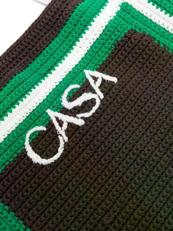 Casablanca Logo-embroidered Crochet Tote Bag