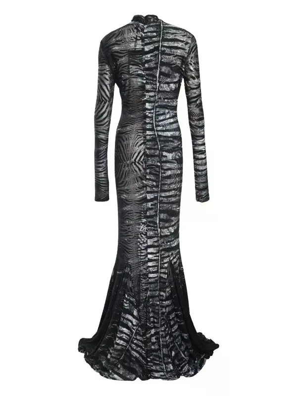 Roberto Cavalli Zebra-print Maxi Dress