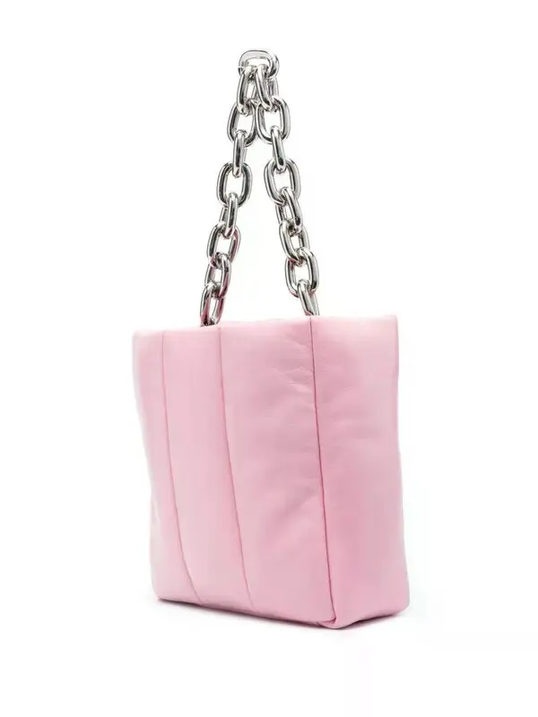 STAND STUDIO Quilted Chain-link Tote Bag - Pink