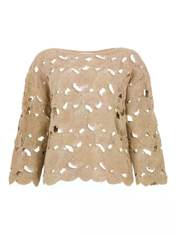KANGRA Crochet-knit Top
