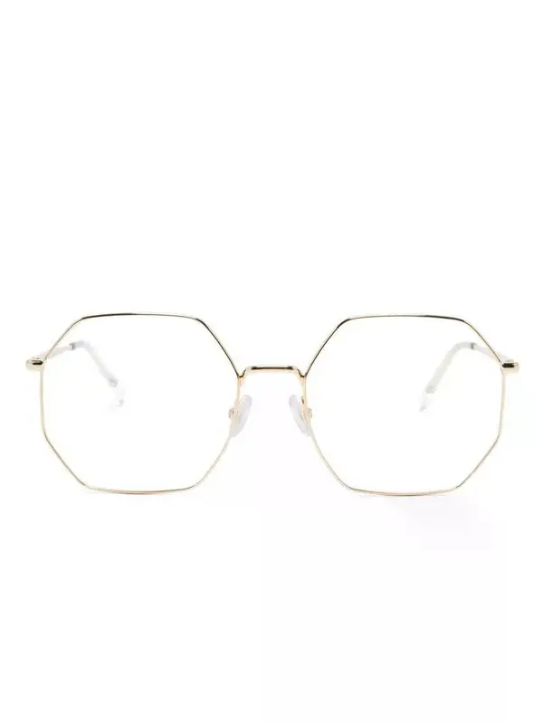 Isabel Marant Stainless-steel Geometric-frame Glasses - Gold