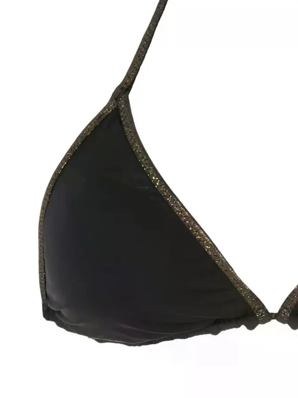 AMIR SLAMA Metallic Detail Triangle Bikini Set