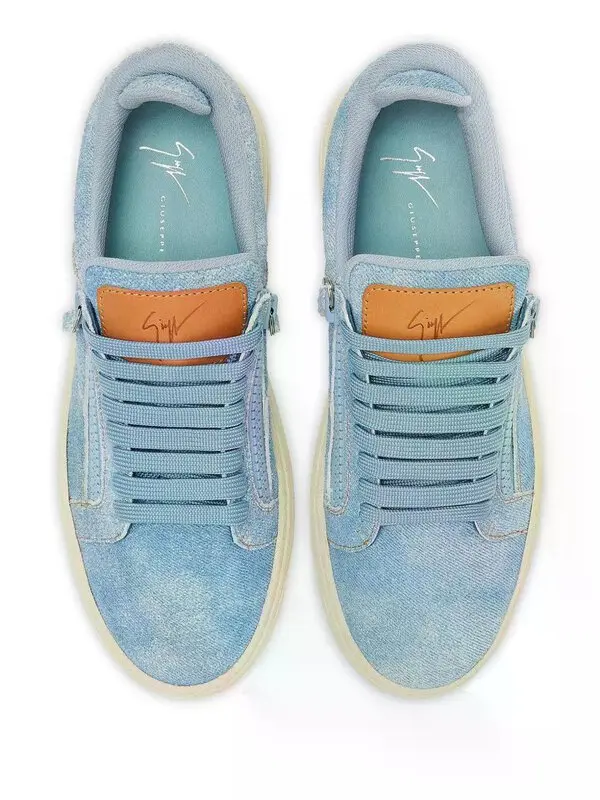 GIUSEPPE ZANOTTI Double-zip Low-top Sneakers - Blue