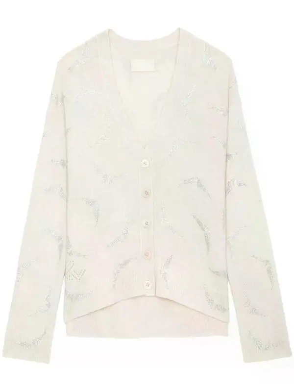 Zadig&Voltaire Mirka Strass Wings Cashmere Cardigan