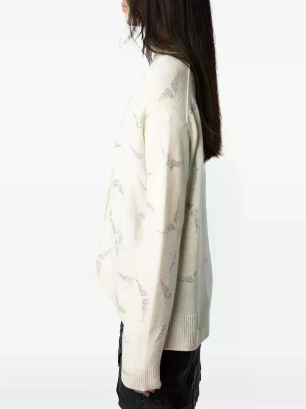 Zadig&Voltaire Mirka Strass Wings Cashmere Cardigan