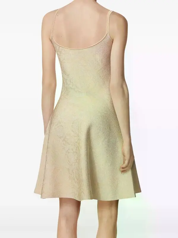 Versace Barocco Jacquard Flared Mini Dress