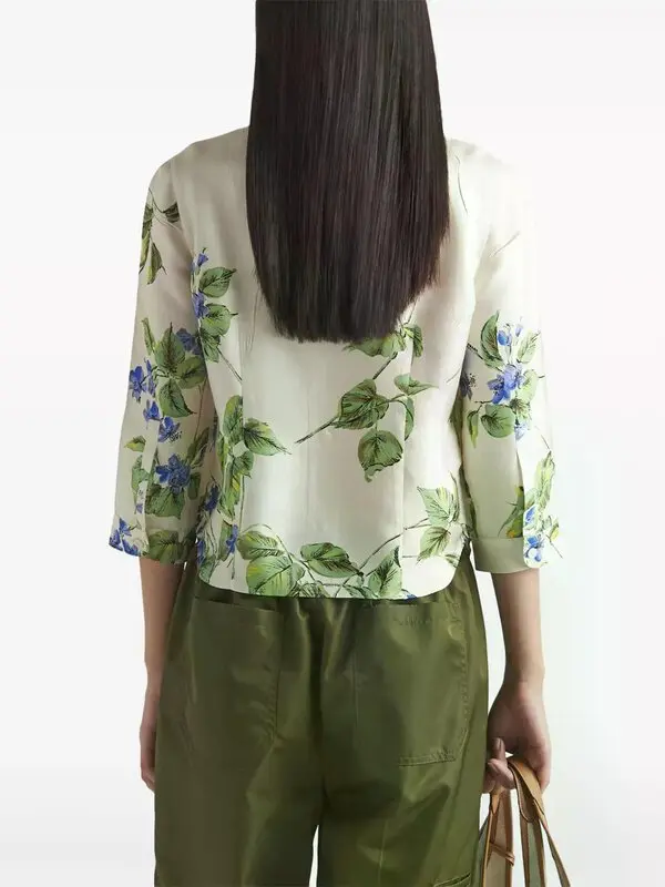 Prada Floral-print Silk Shirt