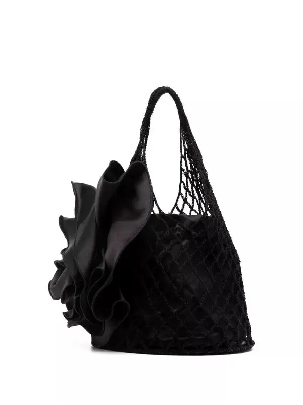 Magda Butrym Devana Floral-appliqué Mini Bag - Black