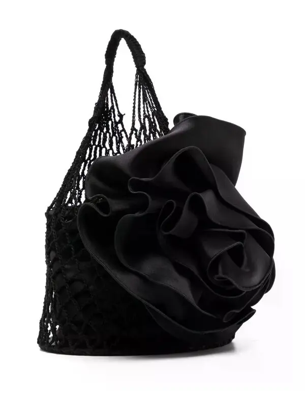 Magda Butrym Devana Floral-appliqué Mini Bag - Black