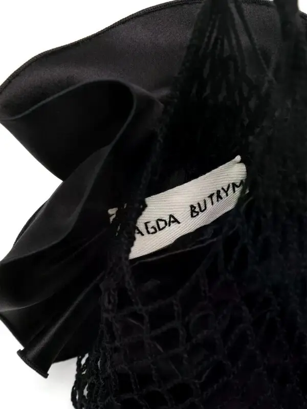 Magda Butrym Devana Floral-appliqué Mini Bag - Black