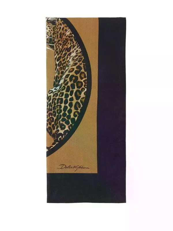 Dolce & Gabbana Animal-print Napkin - Brown