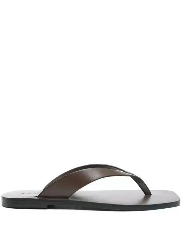 A.emery Kinto Leather Thong Sandals - Brown