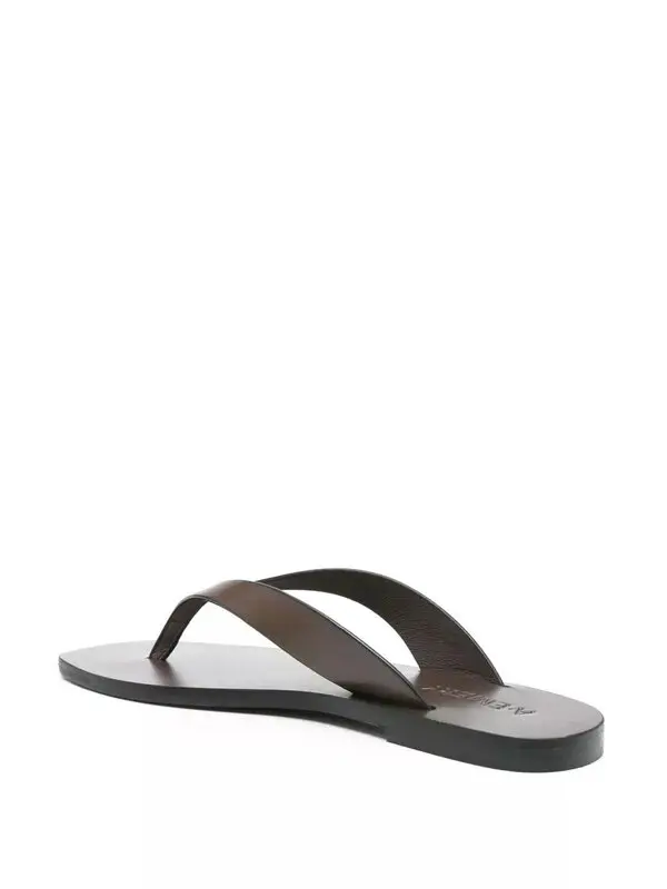 A.emery Kinto Leather Thong Sandals - Brown