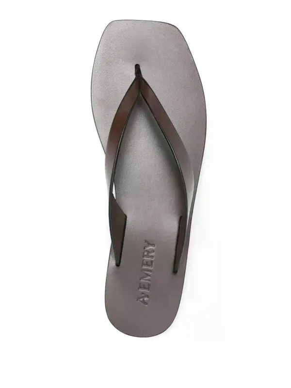 A.emery Kinto Leather Thong Sandals - Brown