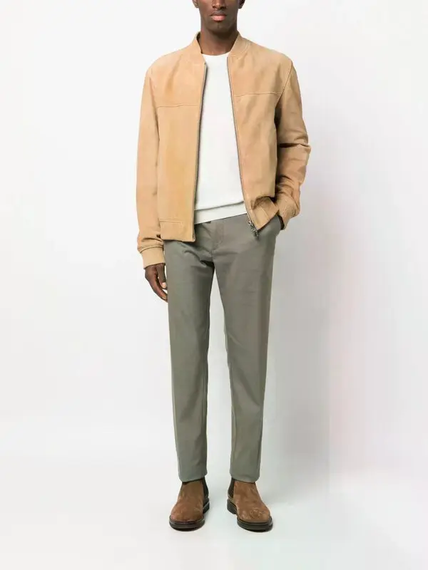 BOSS Logo-embroidered Cotton Jumper - Neutrals