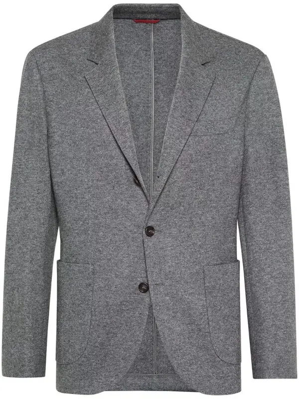 Brunello Cucinelli Single-breasted Blazer - Grey