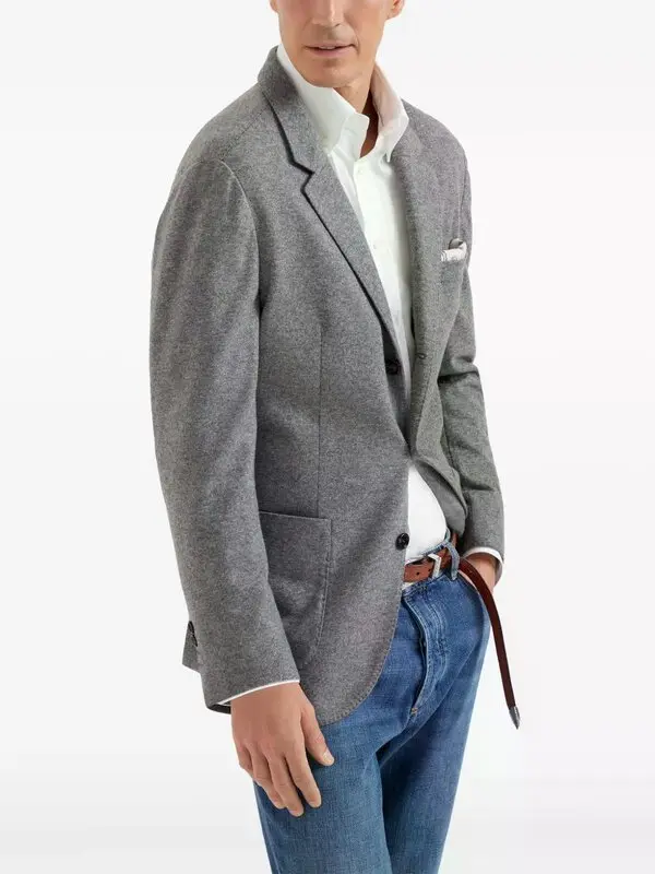 Brunello Cucinelli Single-breasted Blazer - Grey