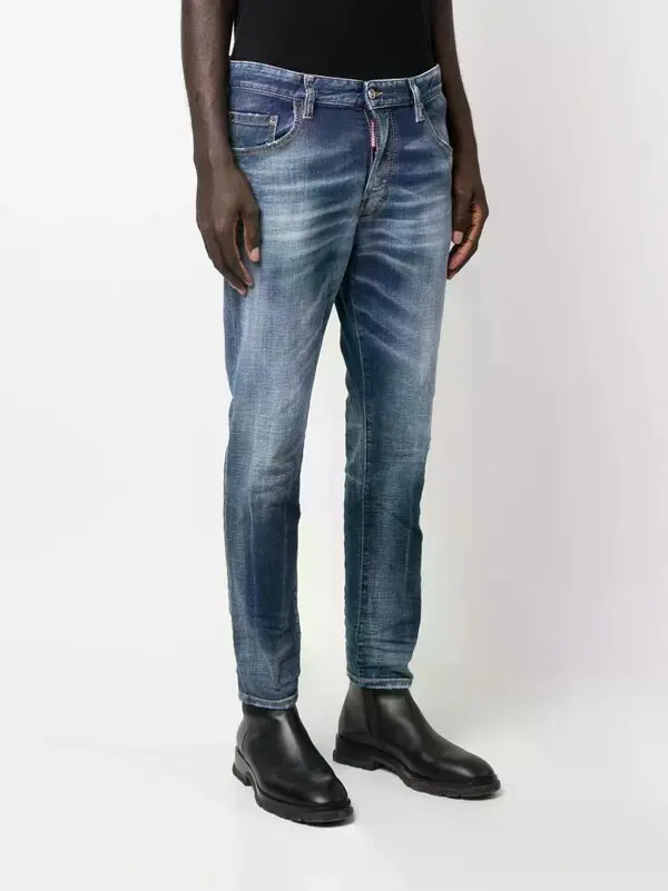 Dsquared2 Washed Slim-fit Jeans - Blue