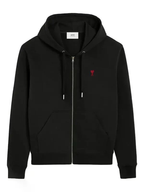 AMI Paris De Coeur Zipped Hoodie