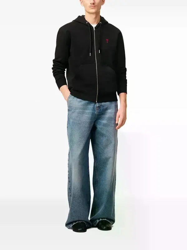 AMI Paris De Coeur Zipped Hoodie
