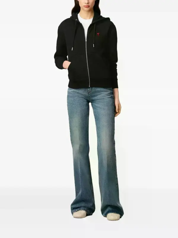AMI Paris De Coeur Zipped Hoodie