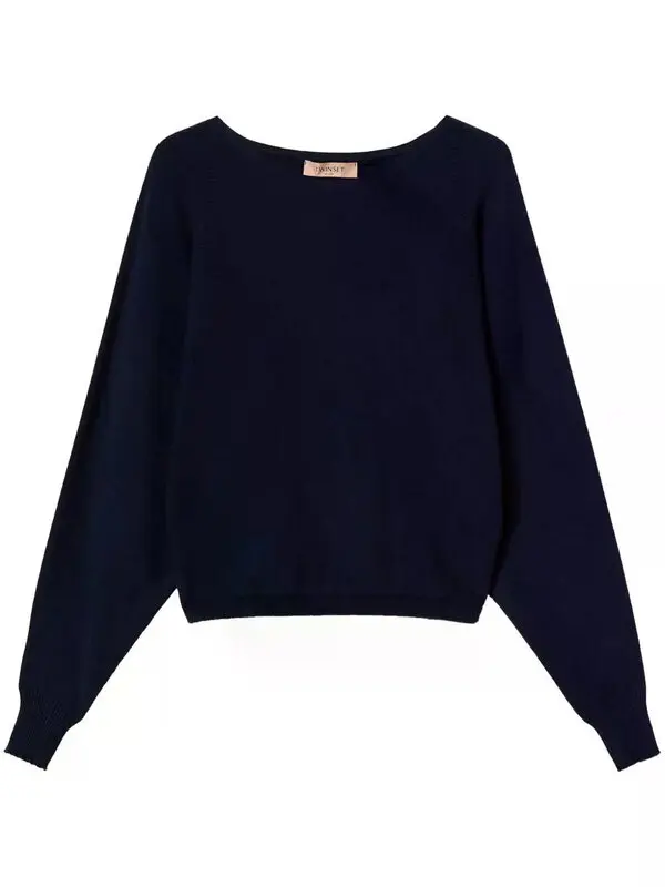 TWINSET Crew Neck Batwing Sleeve Sweater