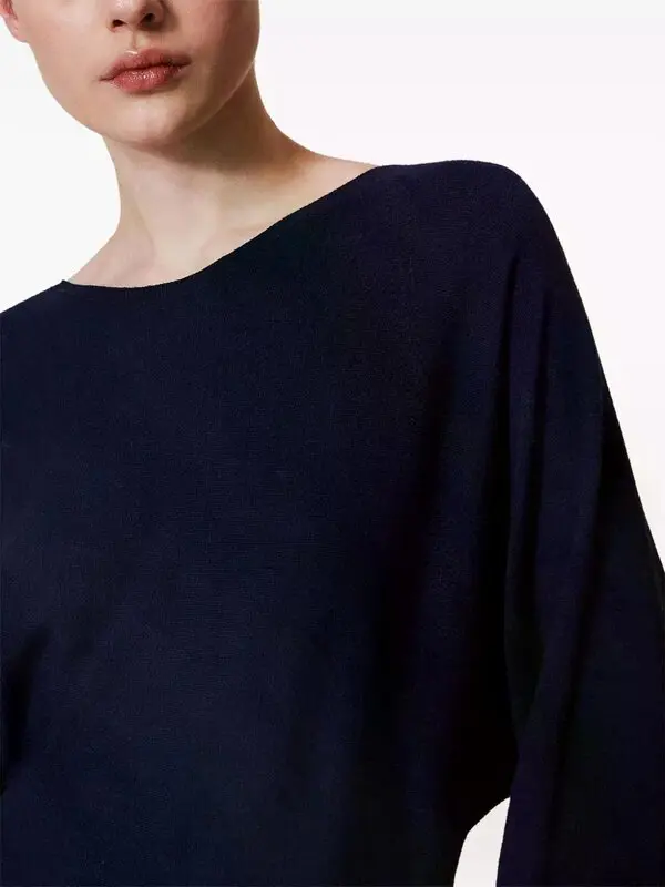 TWINSET Crew Neck Batwing Sleeve Sweater