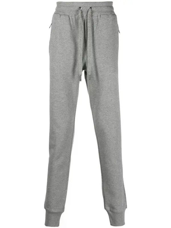 Dolce & Gabbana Drawstring Cotton Track Pants - Grey