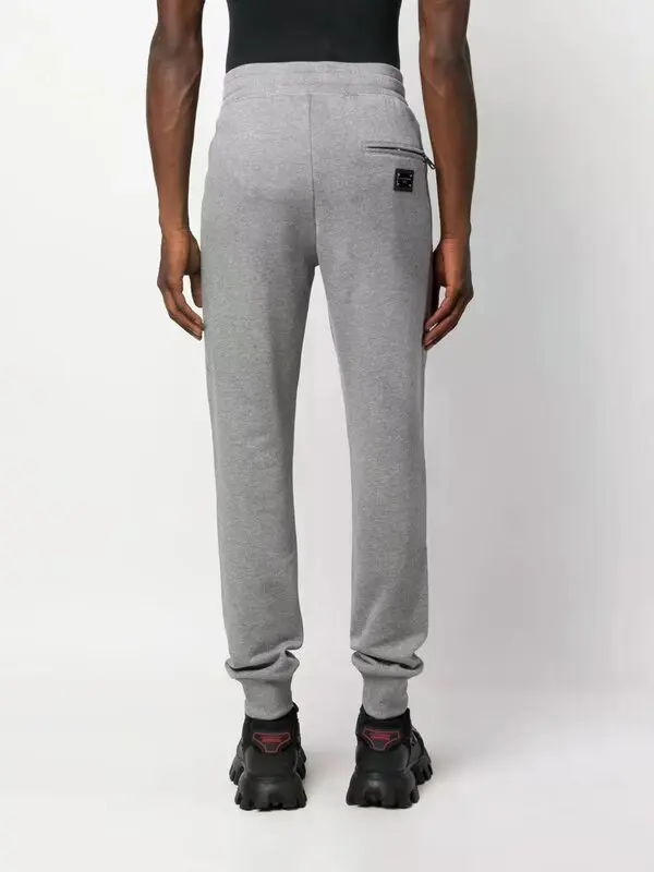 Dolce & Gabbana Drawstring Cotton Track Pants - Grey