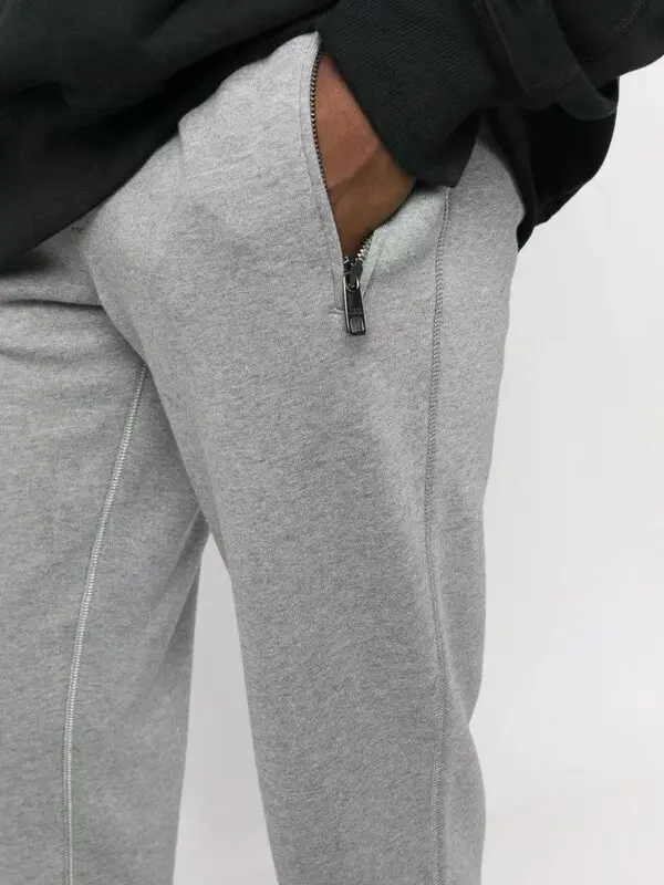 Dolce & Gabbana Drawstring Cotton Track Pants - Grey