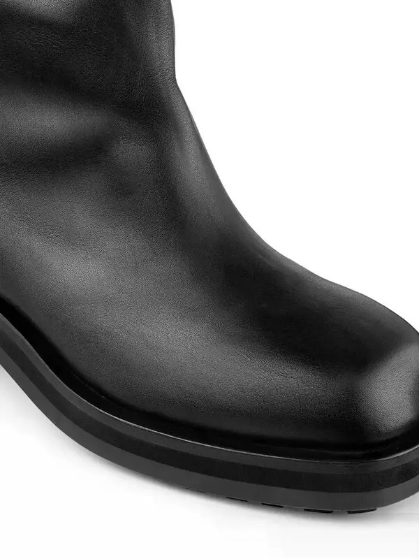 JIMMY CHOO Leather Knee-high Boots With Buckle Detail