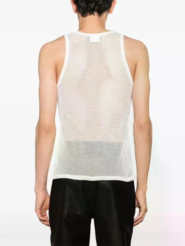 COURREGES Ac Mesh Tank Top - White