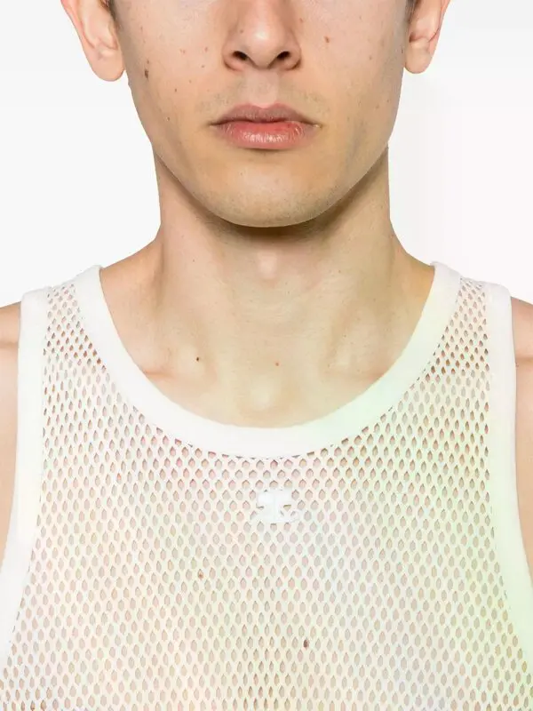 COURREGES Ac Mesh Tank Top - White