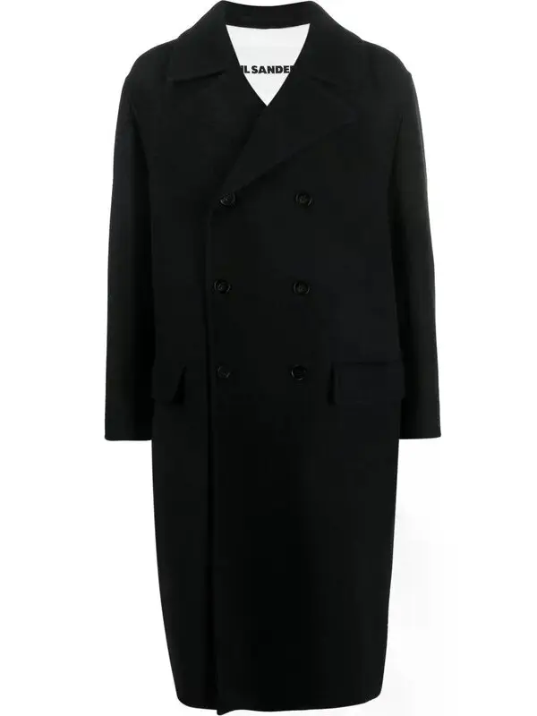 JIL SANDER Double-breasted Virgin Wool Coat