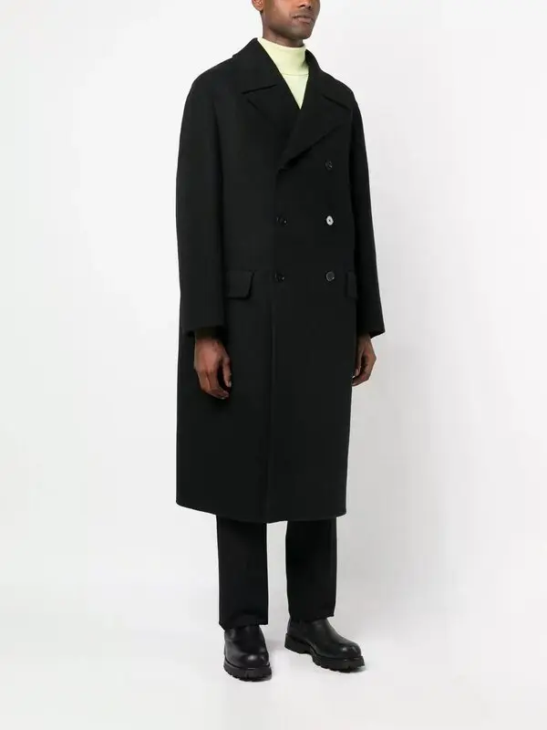 JIL SANDER Double-breasted Virgin Wool Coat