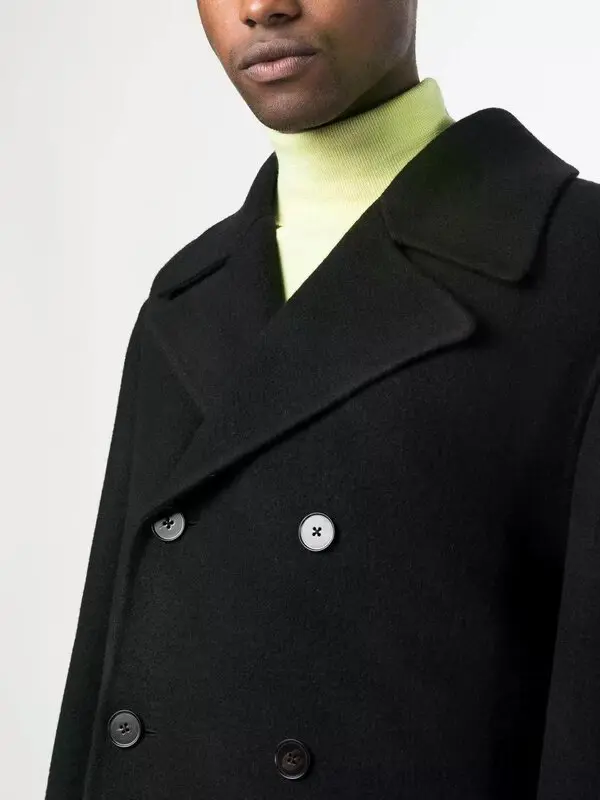 JIL SANDER Double-breasted Virgin Wool Coat
